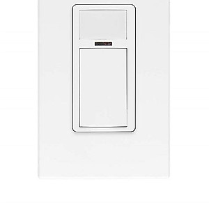 Leviton ODS15-I1W Wallbox, PIR 15A Switching, 120VAC, Configurable with The Smart Sensor App, White