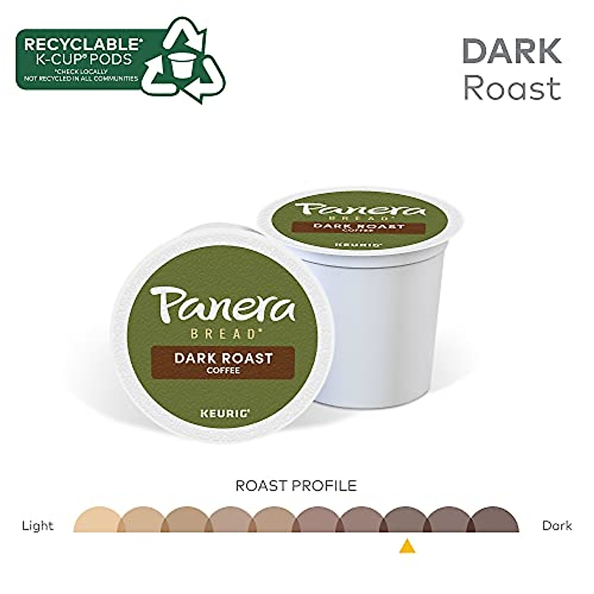 Panera Bread Dark Roast Coffee, Keurig Single Serve K-Cup Pods, 96 Count