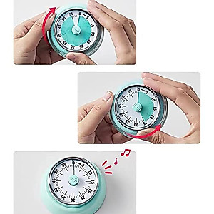 Mechanical Timer, Kitchen Timer Reminder Management Timer 360 Degree Rotation, Kitchen Countdown, Children, Teachers, Classroom time Management Tools, Learning (Green)