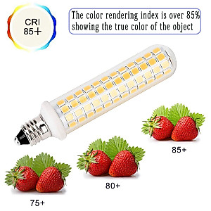 New Upgrade -E11 led Bulb,125 LEDs 100W 120W Halogen Bulbs Equivalent, 10w 1100lm, E11 Mini Candelabra Base Warm White 3000k,AC 110V/130V,JD T3 T4 Bulb (2 Packs)