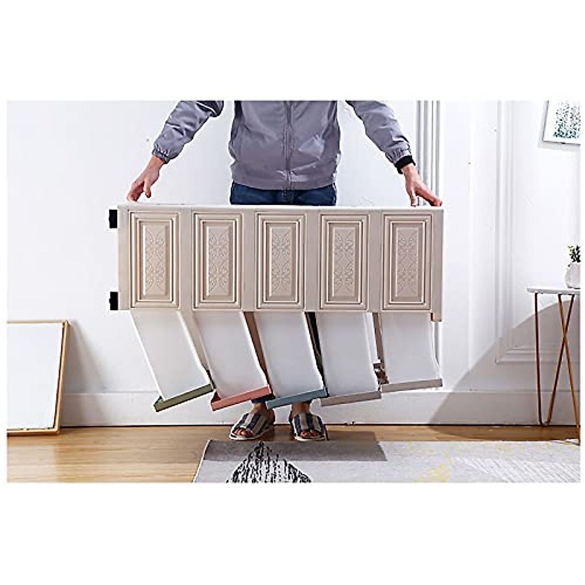 6 Drawer Plastic Dresser Storage Tower, Organizer Unit Stable Cart on Wheels Waterproof Plastic Cabinet with Locked Drawer for Bedroom Apartment (Pink)