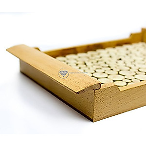 Premium Wood Crafted Steamed Beech Wooden Serving Tray | Kitchen Decor Food Cart | Nautical Gifts | Nagina International