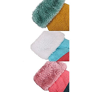 Arctic Paw Kids Gloves Winter Infant Mittens Boys Mittens Outdoor Sherpa Lined Winter Mitten Gloves Black Toddler Mittens, Stripe Mixed