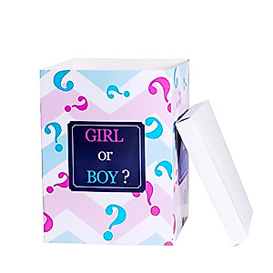 Gender Reveal Balloon Box with 6pcs Latex balloons Funny Idea for Boy Girl Gender Reveal Party Decorations Supplies (Boy or Girl)