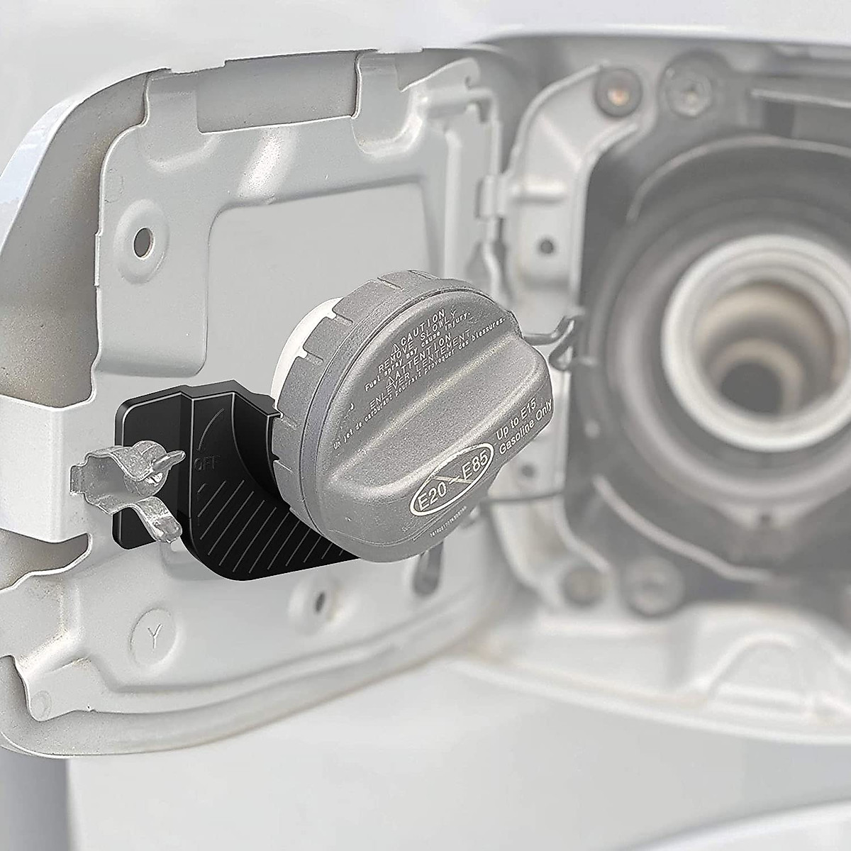 ISSYAUTO Gas Cap Holder Compatible with 2016-2023 Tacoma 3rd Gen Fuel Cap Holder, Black