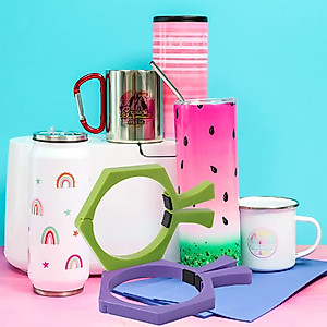 Sublimation Tumblers Clamp Tool, 20 Oz Sublimation Blanks Tumblers Skinny Straight Tumbler warpping Perfect Clamp Grip Tool for Sublimation Paper & Tumblers, 4 Packs