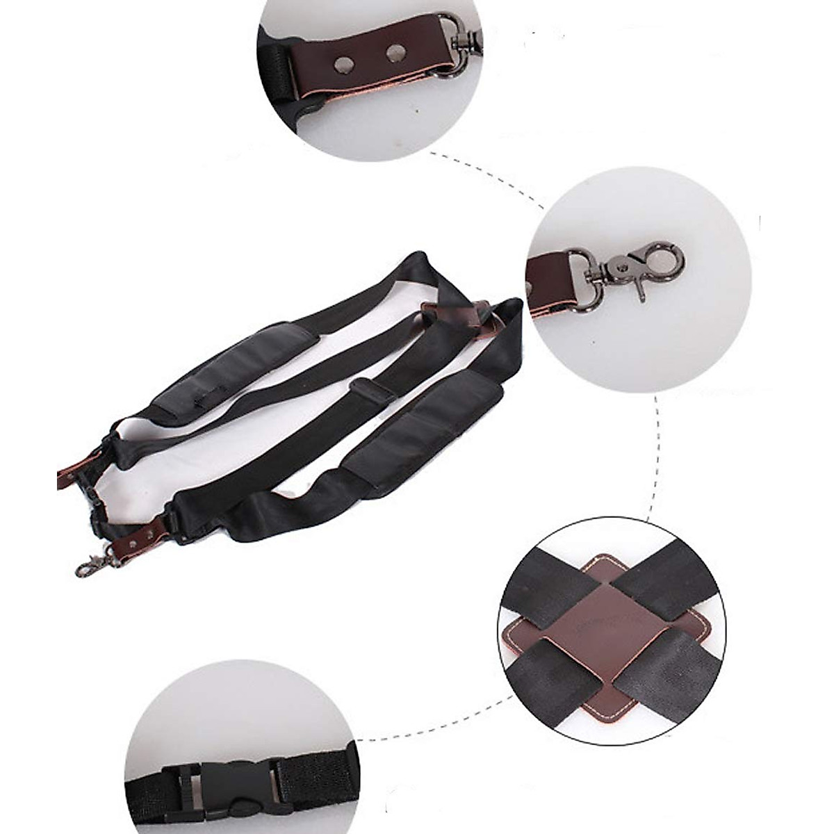 Adjustable Djembe Shoulder Strap with Thickening Pad/Drum Sling/African Drum Shoulder Harness/African Hand Percussion Accessories (Drum Is Not Including)