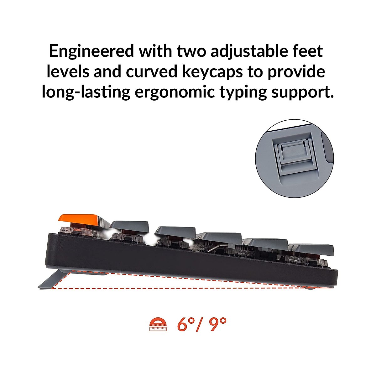 Keychron K1 SE, 87 Keys Ultra-Slim Wireless Bluetooth/USB Wired Mechanical Keyboard with White LED Backlit, Low-Profile Gateron Mechanical Red Switch Compatible with Mac Windows