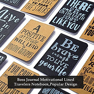 20 Pieces Inspirational Notebook Small Pocket Notebooks Inspirational Notepads Mini Motivational Journal Notebook for Office School Home Travel Supplies (10 Styles)