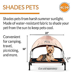 K&H PET PRODUCTS Pet Cot Canopy - Tan, Small 17 X 22 Inches