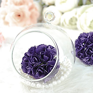 Balsa Circle 144 Purple Craft Paper Roses - Mini Flowers for DIY Wedding Birthday Party Favors Decorations Supplies Bulk