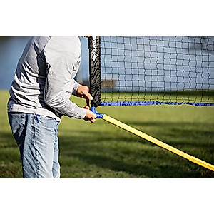 Triumph Sports Multi-Sport Versatile Combo Outdoor Game Net Set Includes Volleyball, Badminton, and Pickleball, Blue (35-7510-2)