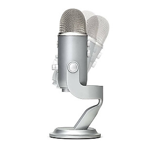 Blue Microphone Yeti USB (Silver) Bundle with TX-100 Headphones, Boom Arm and Pop Filter (4 Items) Microphones