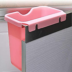 Earchy Creative Cabinet Door Hanging Debris Desktop Plastic Trash Can Wastebaskets Bedroom Living Room Office Trash Can Plastic Trash Can