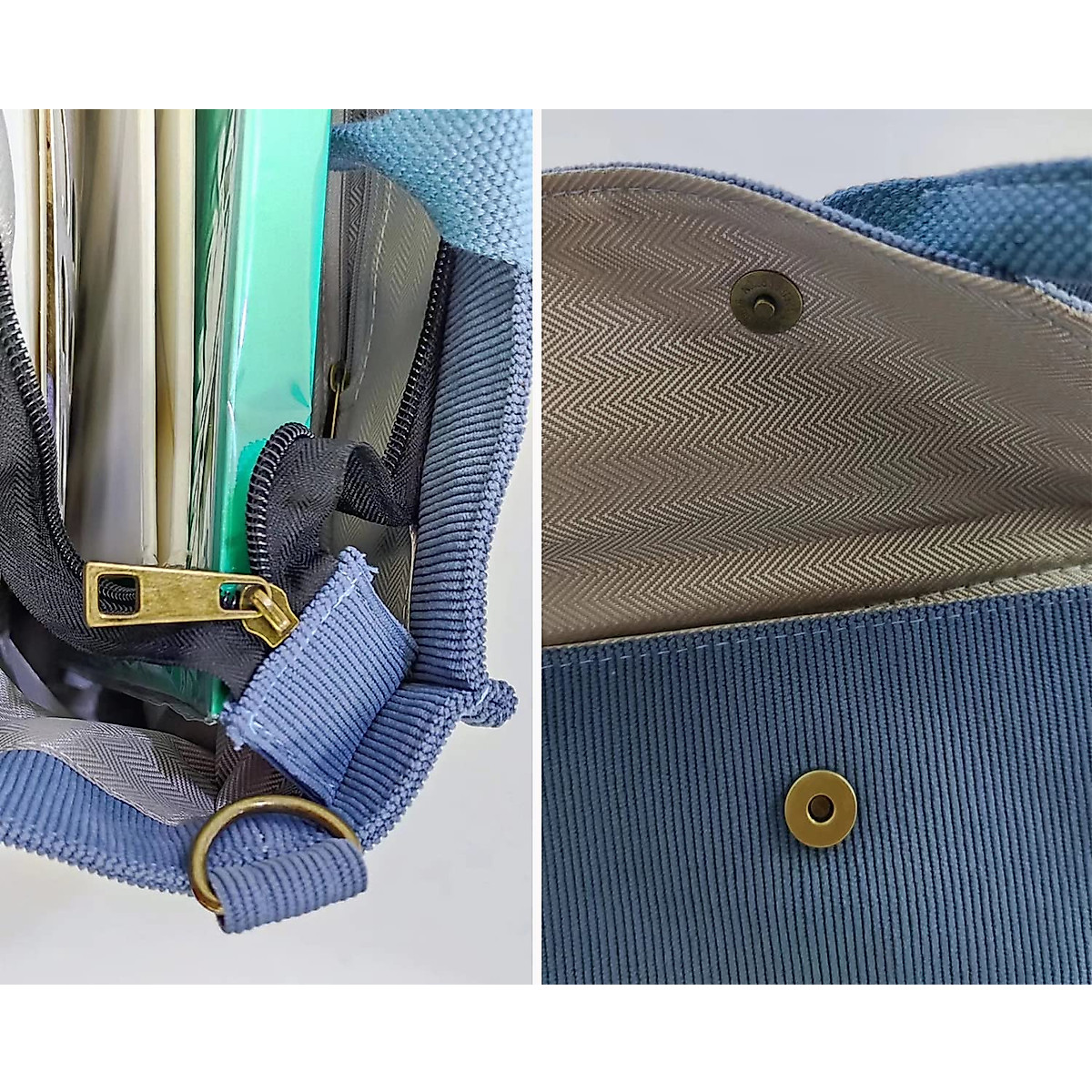 Niction Women's Corduroy Hobo Bag, Khaki, 13.38" x 4.72" x 10.23"