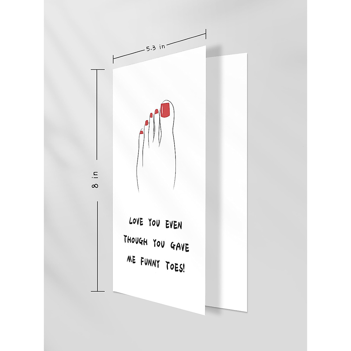 Qiyepbro Funny Birthday card for Mom Toes Mothers Day Card Birthday Gift Card for Mom Daughter Birthday Card Love You Even Though You Gave Me Funny Toes