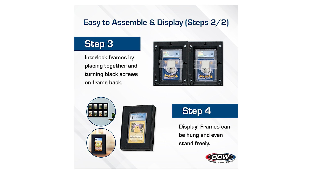BCW Interlocking Graded Card Frames - Pack of 4