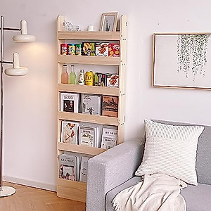 Heehee Solid Wood Bookshelf Bookcase Book Shelf Organizer for Books, Toy Storage Bookshelf Rack Wall for Kids and Adults (Width 23.6in (60CM))