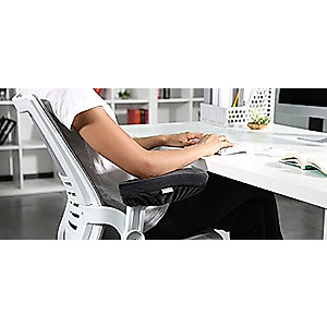 Aloudy Arm Rest Pillow, 2021 New Size 11” Office Chair Armrest Cover Pads, Comfy Desk Chair Cushions for Elbows and Forearms(Large, Set of 2)