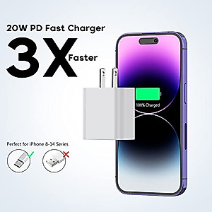 [4 Pack] Fast iPhone Charger Block,Fast Apple Charger iPhone 20W USB C Wall Charger Power Adapter Plug iPhone Charger Fast Charging for iPhone14/13/12 Pro/Pro Max,iPad/AirPods,Samsung/Pixel and More
