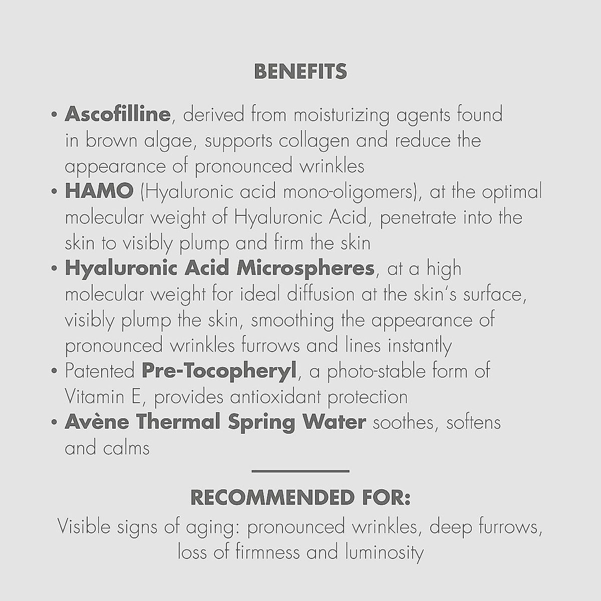 Avene PhysioLift Serum, Smoothing, Plumping Serum, Hyaluronic Acid to Reduce Appearance of Wrinkles, 1 Oz