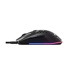 SteelSeries Aerox 3 - Super Light Gaming Mouse - 8,500 CPI TrueMove Core Optical Sensor - Ultra-Lightweight 59g Water Resistant Design - Universal USB-C connectivity - Onyx (Renewed)