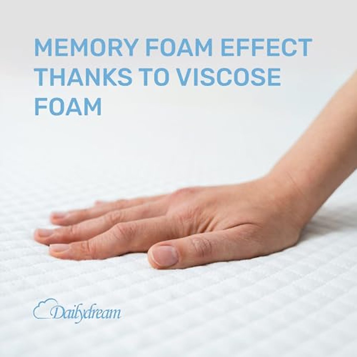 Dailydream viscoelastic Mattress Topper with Memory Foam, Edition Clean Ocean (King, Model M - 176 up to 220 lbs)