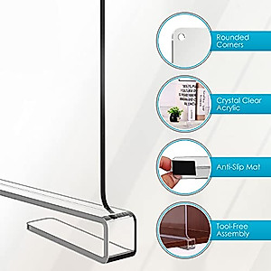 Shelf Dividers, Acrylic Divider Closet Organization, Clear Shelves Separators, 8 Pack, 11"x8", Plastic, Vertical Shelving Organizer, For Closets, Store, Clothes, Purse, Sweater, with Clip | Houseables