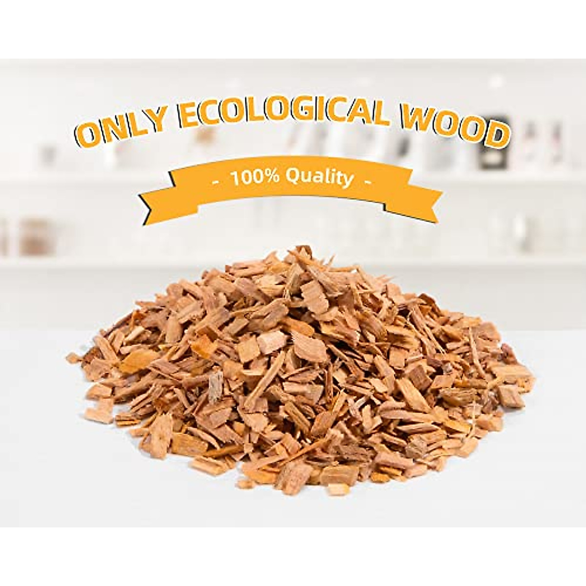 Natural Wood Chips for Smoker and Smoking Gun-Set of 8 Variety Pack-Hickory, Oak, Cherry, Apple, Peach, Beech, Walnut, Pear-3.5 OZ Each Great for Smoking Beef Chicken Fish Cocktail Whiskey & Drinks