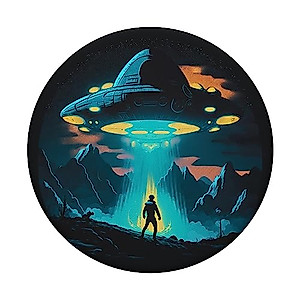 Space UFO Abduction Alien PopSockets Swappable PopGrip