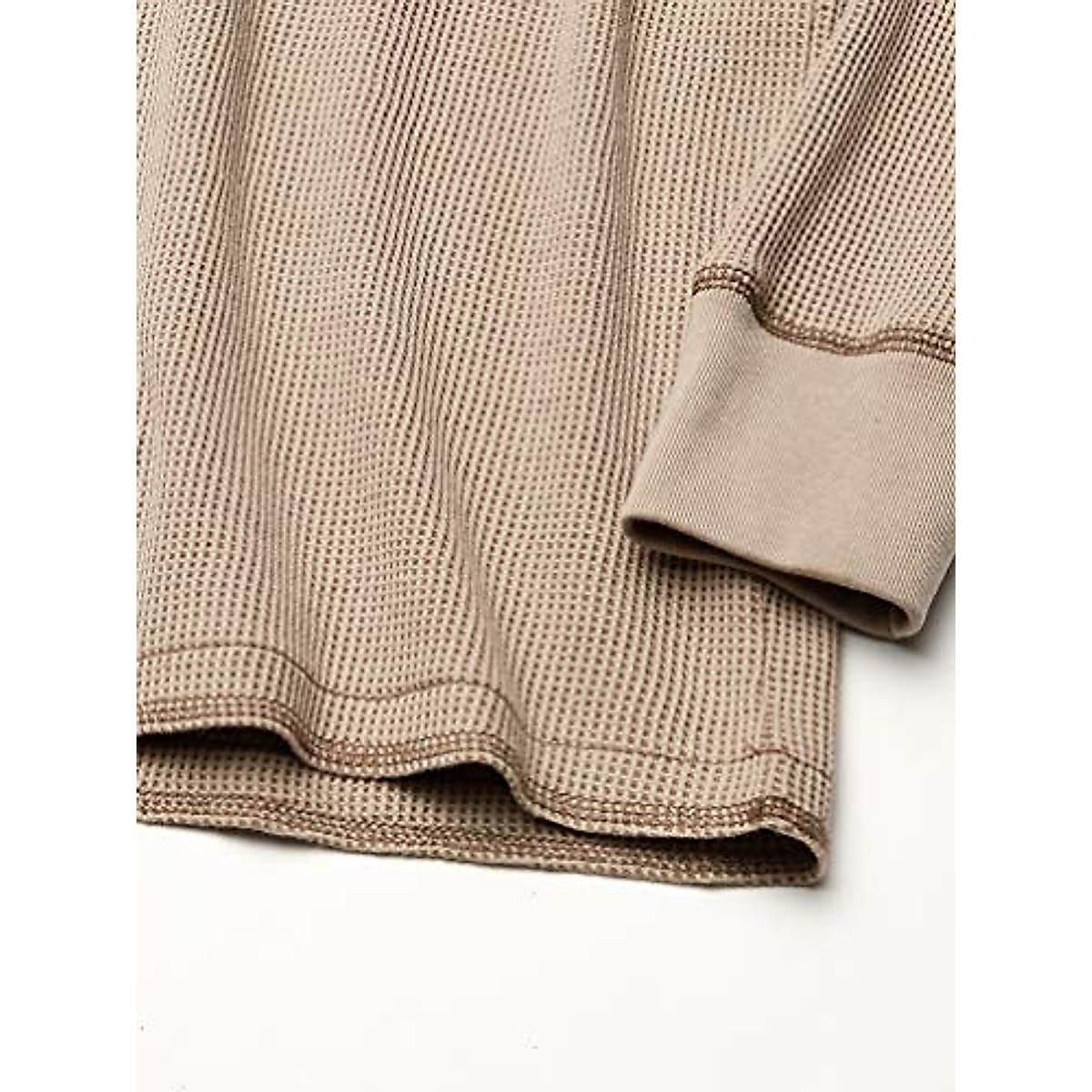 Wrangler Authentics Men's LS Waffle Henley, Pumice Stone, XX-Large