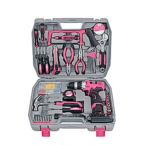 ZRSJ Screwdriver Vise Set, Household Tool Set, Multi-Functional Complete Set of Hardware Tools (Size : 40 Piece Set-Pink)