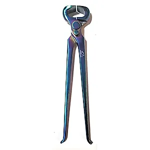 Equine Care 12 Inches Pre Loaded Inner Spring Multi Color Farrier Hoof Nippers.
