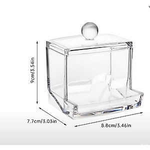 Cotton Swabs Storage Holder, Cotton Swabs Box, Cotton Pads Holder (Plastic)