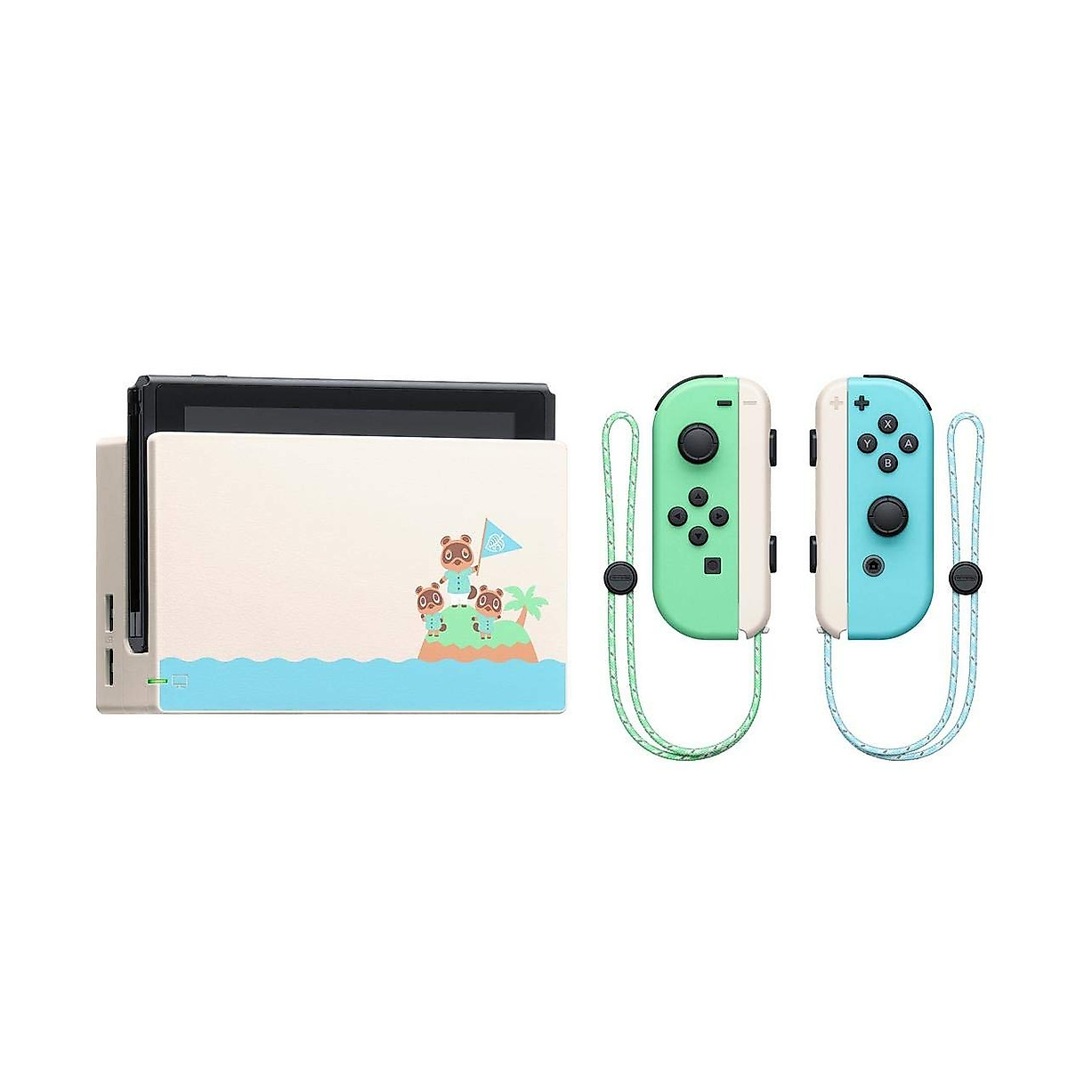 Newest Nintendo Switch - Animal Crossing: New Horizons Edition 32GB Console ,Green and Blue Joy-Con, 6.2" Multi-Touch 1280x720 Display, WiFi, Bluetooth, HDMI and GalliumPi 10-in-1 Case