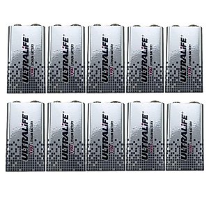 10x U9VL-J-P for Drager v ntilator Etim FES e lectric Stimulator Fluke Electric Meter Batteries 9V-9.5V Lithium Battery Ultralife