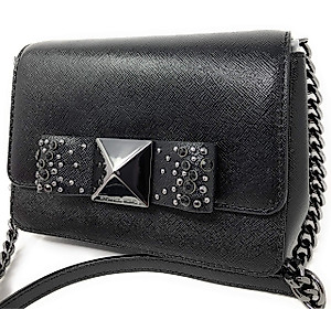 Michael Kors Tina Small Clutch with Bow Crossbody Bag - Black