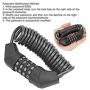 Jovenn Bike Cable Lock, Small in Size Portable Helmet Lock Wear‑Resistant for Cyclist for Bike Helmet