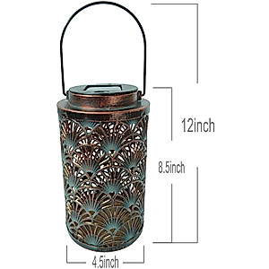 JOYBee 2pcs Solar Lantern Outdoor-Hanging Solar Lanterns- Waterproof Lantern Solar Lights Outdoor- LED Table Solar Lights for Patio Garden Courtyard Porch Courtyard Pathway Decorative