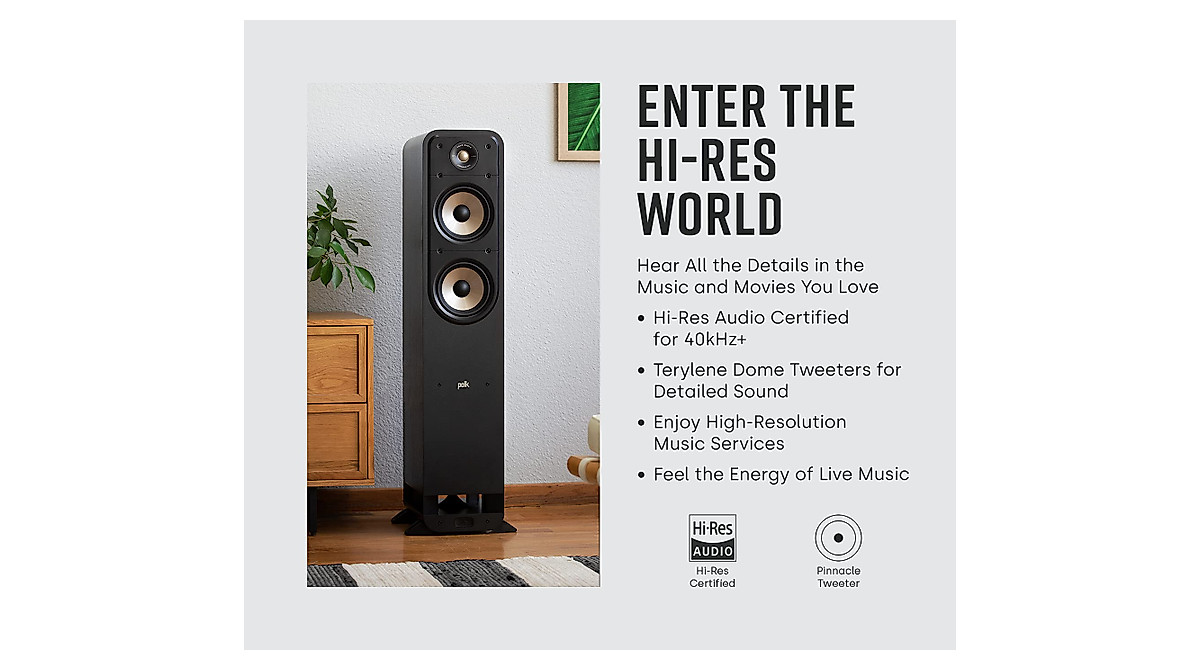 Polk Signature Elite ES60 Tower Speaker - High-Res Audio