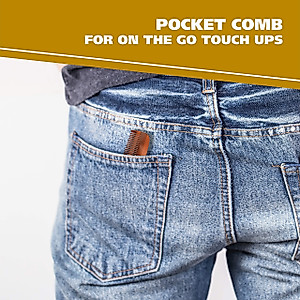 Wahl Beard, Mustache, & Hair Pocket Comb for Men's Grooming - Handcrafted & Hand Cut with Cellulose Acetate - Smooth, Rounded Tapered Teeth - Model 3324