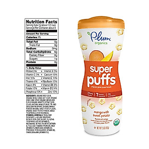 Plum Organics Super Puffs Variety Pack, 1.5 Ounce (Pack of 8)
