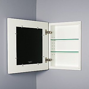 Fox Hollow Furnishings 13x16 Regular Concealed Cabinet - Medicine Cabinet with Picture Frame Door! (White)
