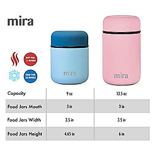 MIRA 9 oz Lunch, Food Jar - Vacuum Insulated Stainless Steel Lunch Thermos - Sky Blue