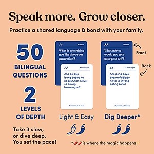 Parents Are Human Bilingual Conversation Cards, English + Filipino