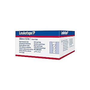 Leukotape P Adhesive Strapping Tape – for Sports Injuries, Strains and Sprains - 1.5 in x 15 yds, Tan, (1 Roll)
