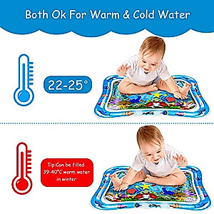 Marysay Tummy Time Water Mat Infant Toys 3 6 9 Months Baby Inflatable Play Activity Center for Newborn Boys Girls