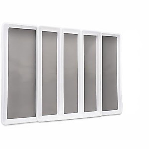 SESENO Expandable Utensil Tray Drawer Organizer, 5 Compartment Adjustable Serving Utensils Holder, Multi-Purpose Storage for Kitchen, Office, Bathroom Supplies