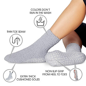 LA ACTIVE Non Slip Yoga Grip Socks - Barre Ballet Pilates Athletic Socks for Men and Women