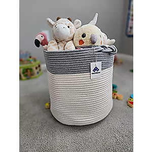 Shop Variety Essentials Rope Woven Basket, Baby Laundry Blankets Toys Pets Large Woven Basket 15x15x14inch 1 PC